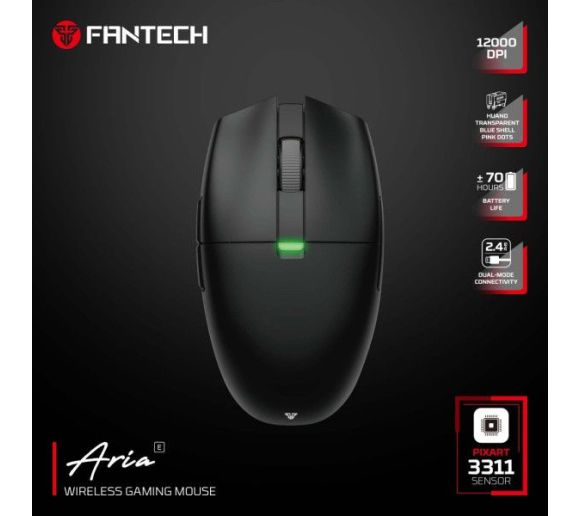 Miš Wireless Fantech XD7E Aria E crni