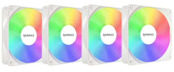 Raidmax 4x 120mm White X-Air ARGB, NVX120FWDC4