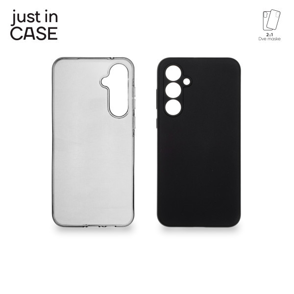 2u1 Extra case MIX paket maski za telefon Samsung Galaxy A55 CRNI