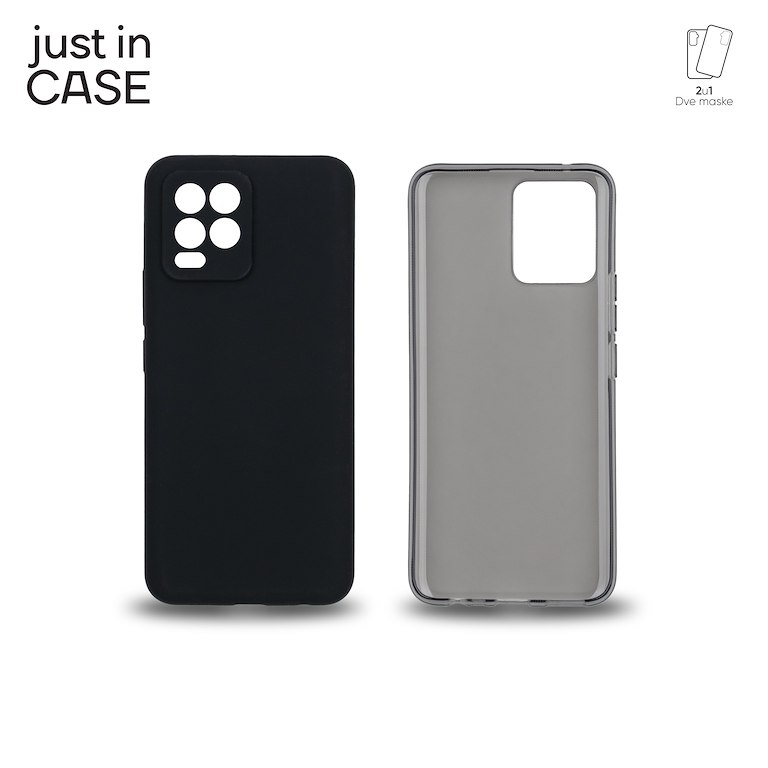 2u1 Extra case MIX paket CRNI za Realme 8