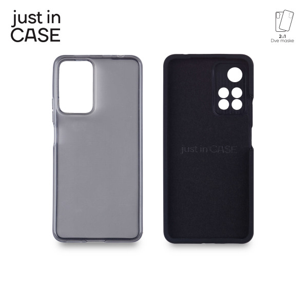 2u1 Extra case MIX paket CRNI za Redmi Note 11 Pro + 5G