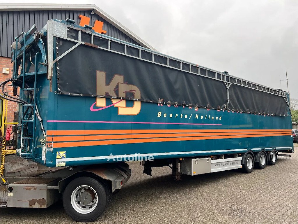 Kraker CF-Z 100m3 Cargo Floor 10MM Hydraulische klep+afdekkleppen poluprikolica sa pokretnim podom