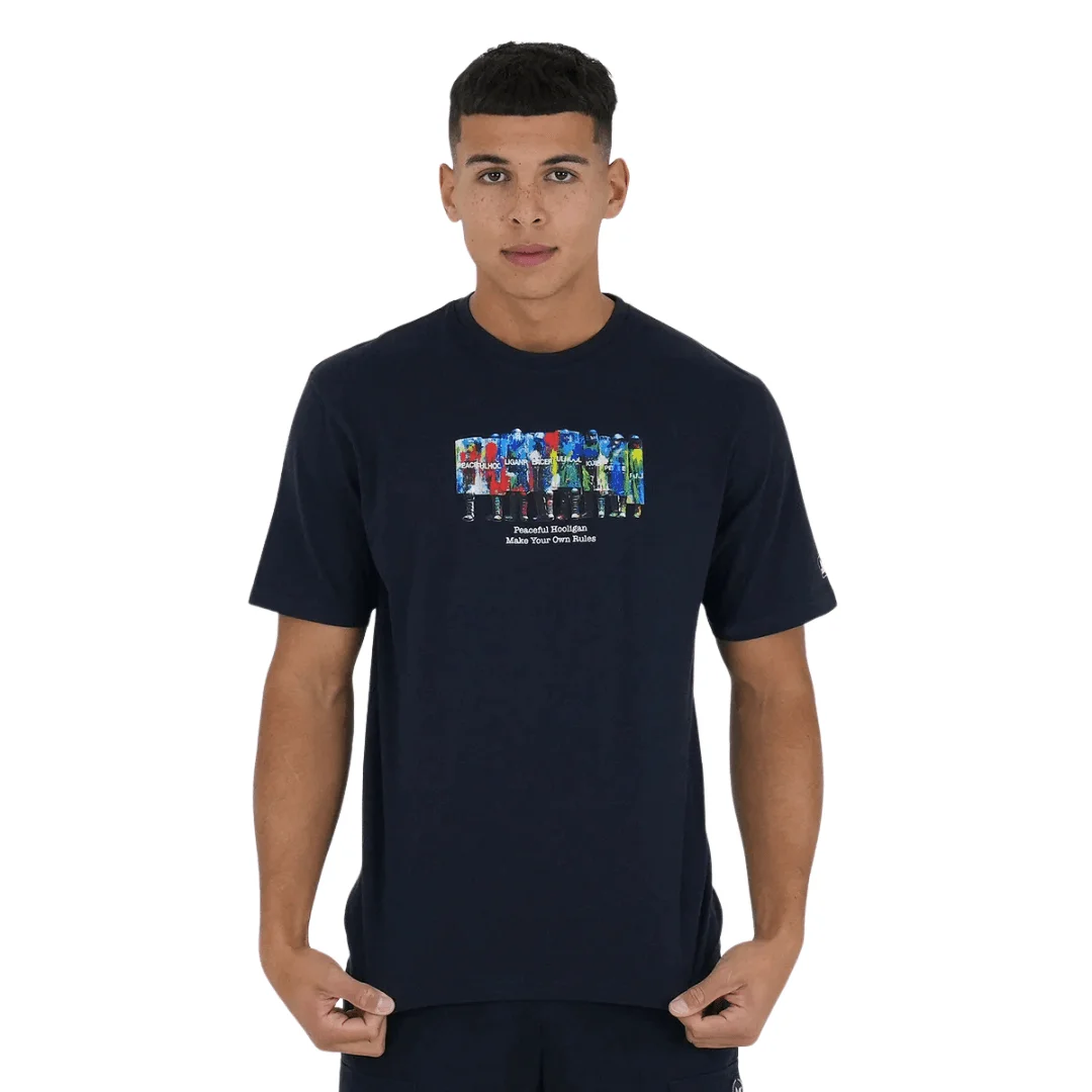 Peaceful Hooligan Riot Colours majica teget