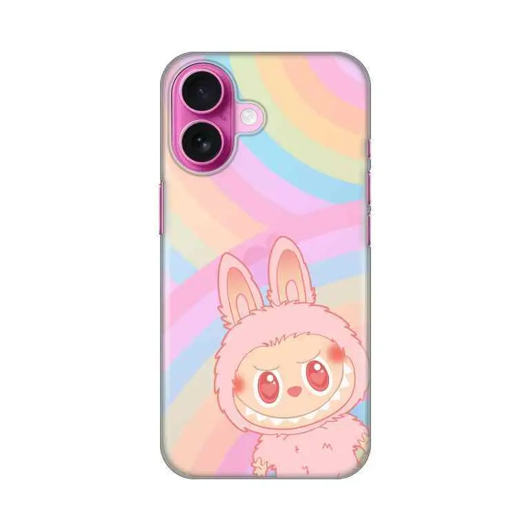 Maska silikon Print za iPhone 16 6.1 La Bubu Rainbow