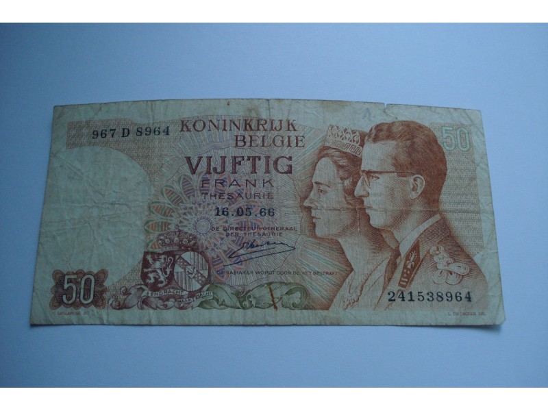 BELGIJA - 50 FRANACA - 1966