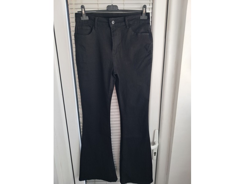 NOVE crne farmerke zvonarice vel XL