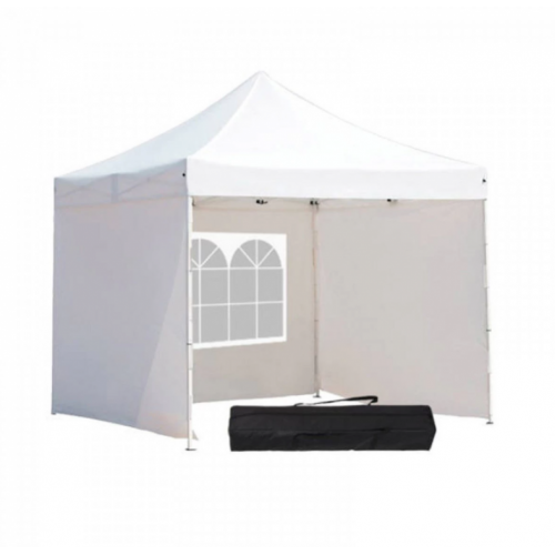 Paviljon Sa Mehanizmom 3x3m Beli Tri Stranice Torba
