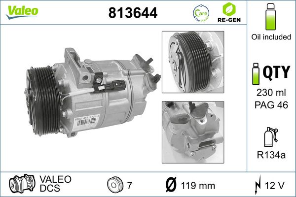 Kompresor, klima-uređaj VALEO 813644