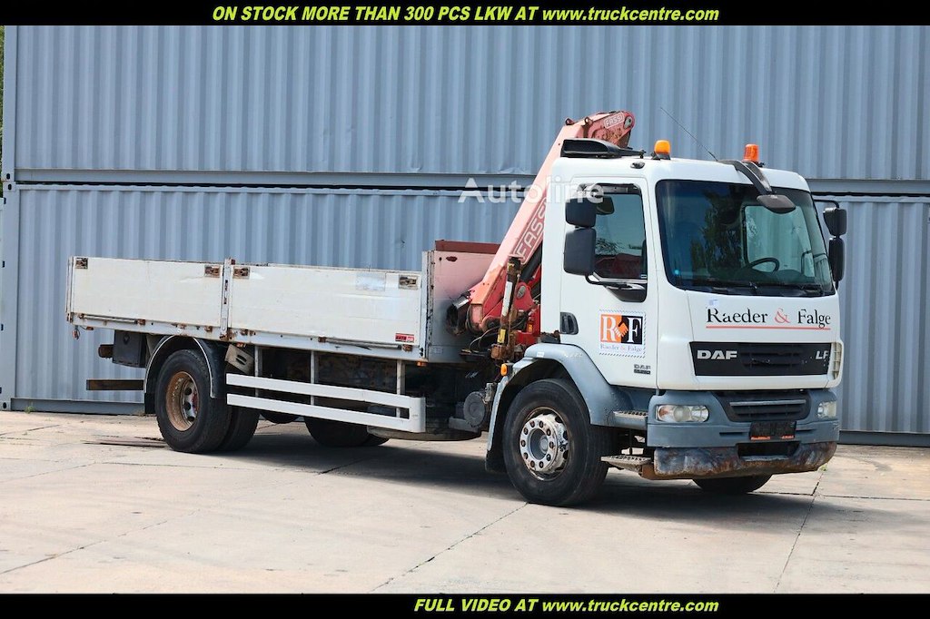 DAF LF55.250, CRANE/KRAN,FASSI F-110 S(9,95 m,5,14t) kamion s ravnom platformom