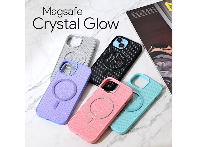 Torbica Magsafe Crystal Glow za Samsung S918B Galaxy S23 Ultra roze