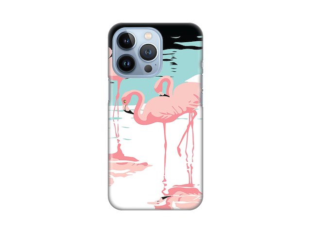 Torbica Silikonska Print za iPhone 13 Pro 6.1 Pink Flamingos