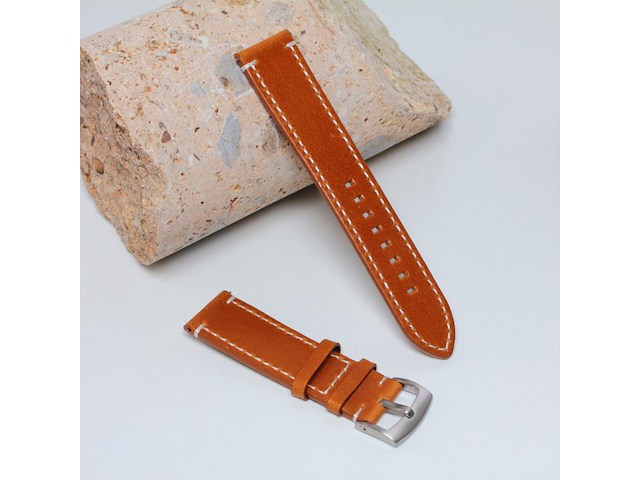 Narukvica elegant kozna za smart watch 22mm braon