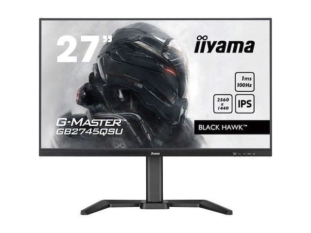 Monitor 27` Iiyama G-Master GB2745QSU-B2 IPS 2560x1440100Hz1msHDMIDPUSBzvu