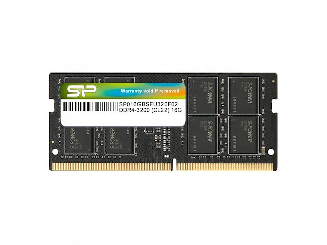RAM SODIMM DDR4 16GB 3200MHz SiliconPower SP016GBSFU320X02