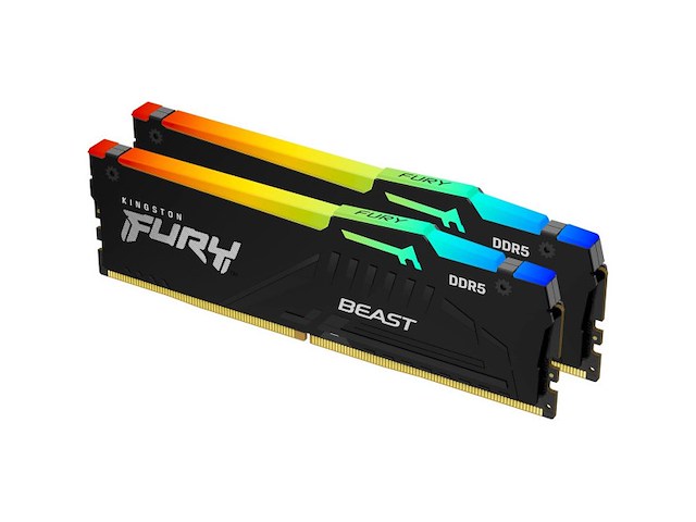RAM DIMM DDR5 16GB (2x8GB) 5600MHz Kingston FURY Beast RGB KF556C40BBAK2-16