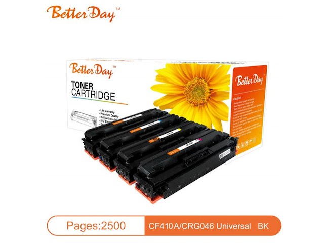 Toner BetterDay CF410A/CN CRG-046K M452 zam. kaseta za HP Black 2.5k
