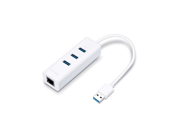 Adapter TP-LINK UE330 USB 3.0 to RJ-45 Gigabit Ethernet Network1x LAN3x USB 3.0 Hub