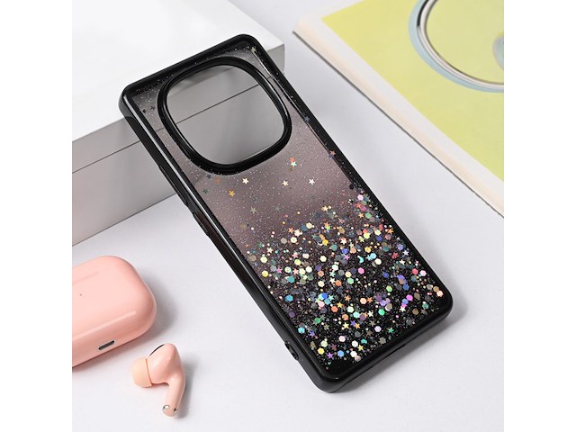 Torbica Frame Glitter za Xiaomi Redmi Note 14 Pro Plus crna