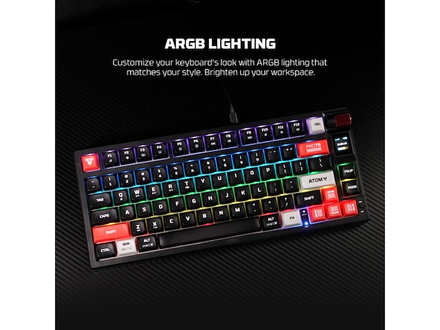 Tastatura Mehanicka Gaming Fantech MK917 RGB Atom PRO79 Wireless bela (Red switch)