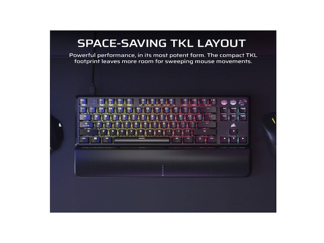 Tastatura CORSAIR 570 PRO TKL žicnamehanickaCH-911911G-NARGB LEDgamingcrna