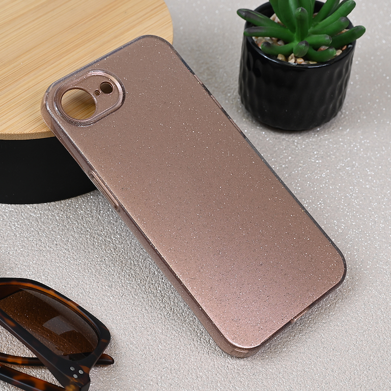Zastitna maska (futrola) Sparkle Dust - iPhone 16e roze zlatna