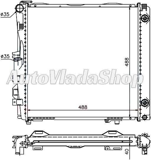 HLADNJAK MERCEDES 126 85-91 26-30 AC+/- AUT