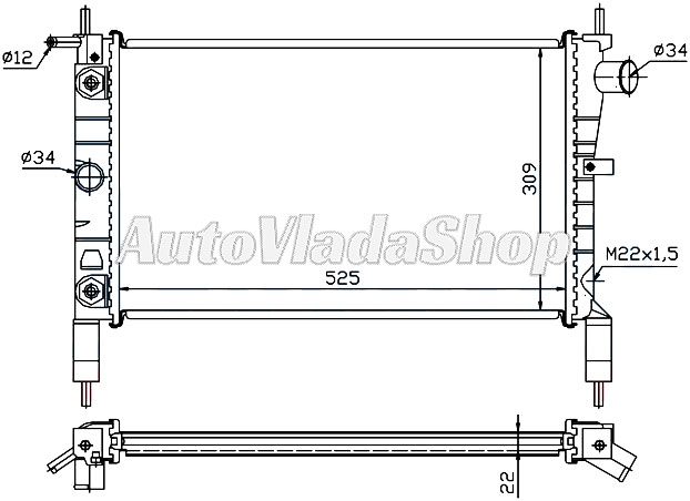 HLADNJAK OPEL ASTRA F 16-14 AUT