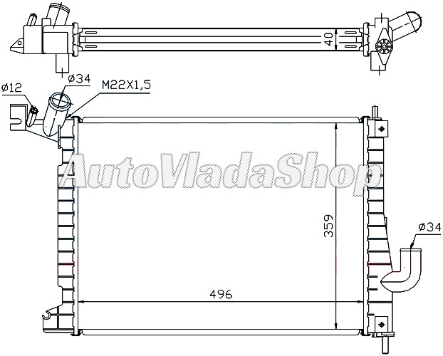HLADNJAK OPEL VECTRA B 20DTI AC+/- DTH