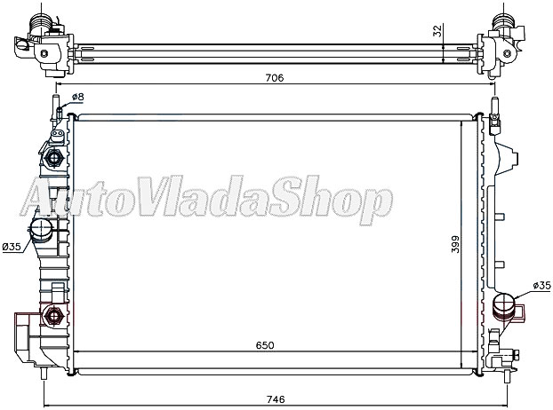 HLADNJAK OPEL VECTRA C 19CDTI AC+/- AUT