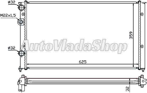 HLADNJAK VW POLO V 10-14-16 AC+ 10/99-10/01