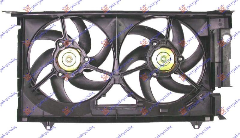 VENTILATOR (DUPLI) KOMPLET (DIZEL) (+AC) (340/340MM) (2+2 PIN)