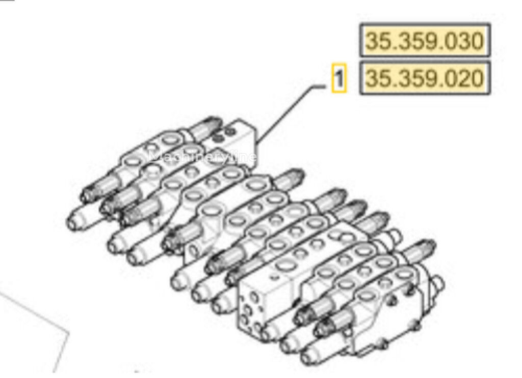 Case 34MK-10111 hidraulični razvodnik za Case CX26C CX30C bagera