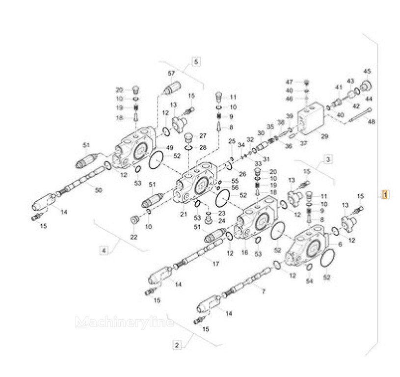 Case 31MJ-10110 hidraulični razvodnik za New Holland E18C mini bagera