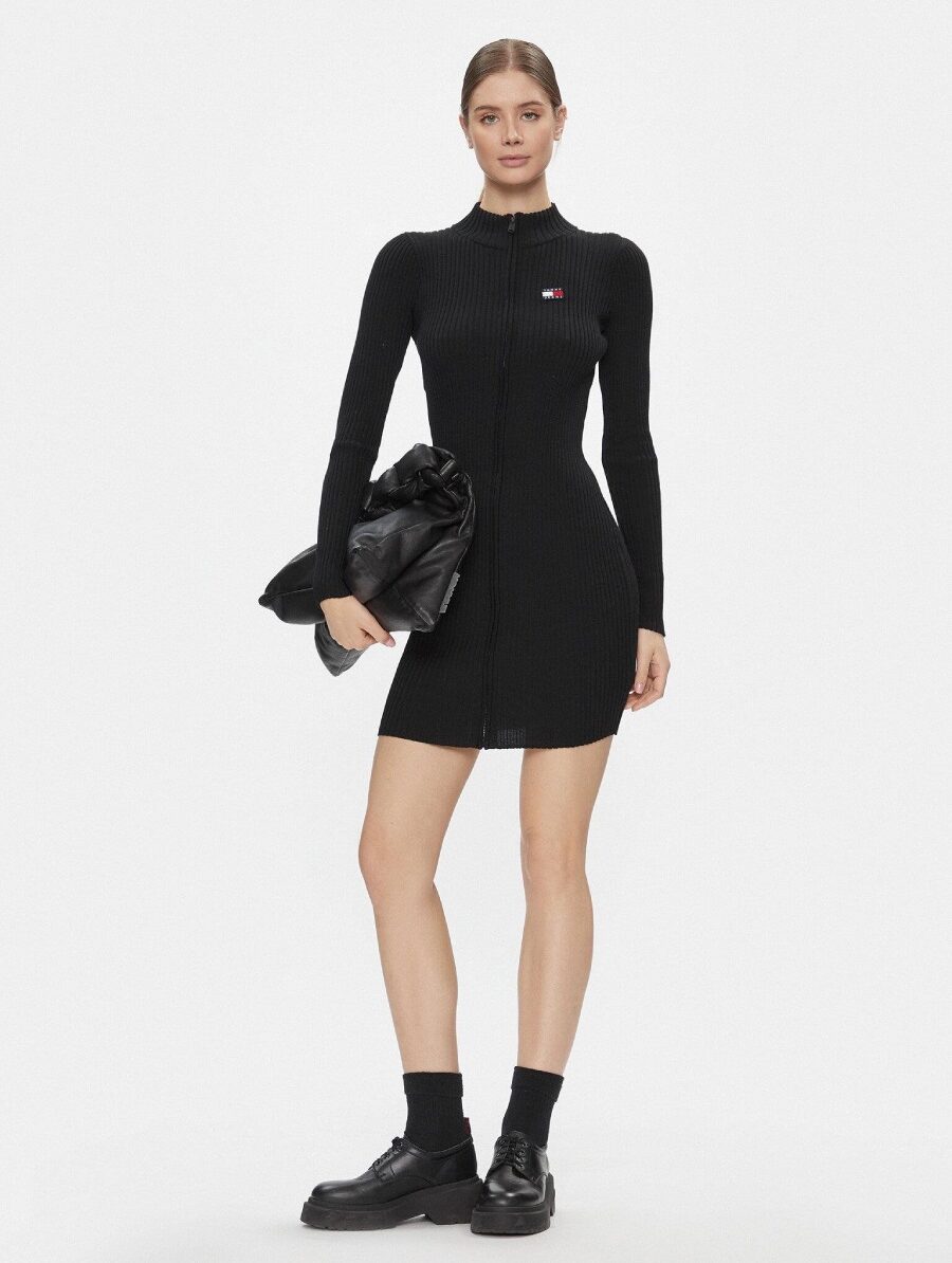 TOMMY HILFIGER ŽENSKA HALJINA CRNA THDW0DW17525 BDS