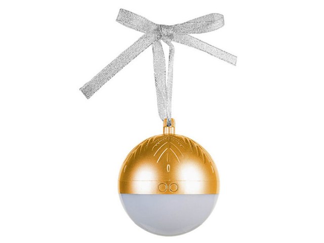 Bluetooth zvucnik novogodisnji ukras zlatni