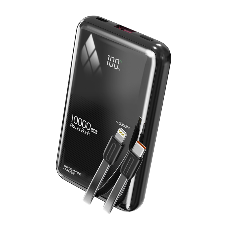 Power bank Moxom MX-PB153 super fast PD20W QC18W SCP22.5W 10000mAh 3A crni
