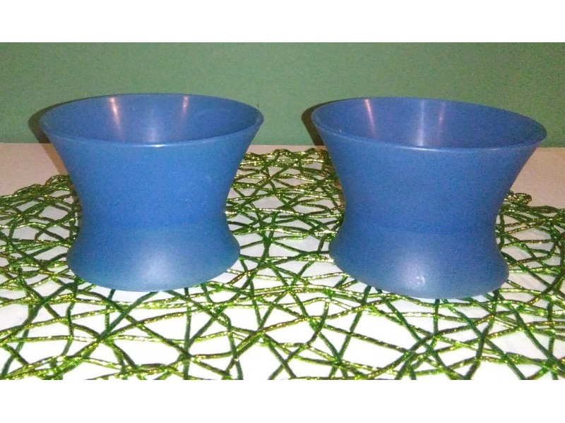 2 plave posude za puding, mus, sutljijaš, griz ... 7cm