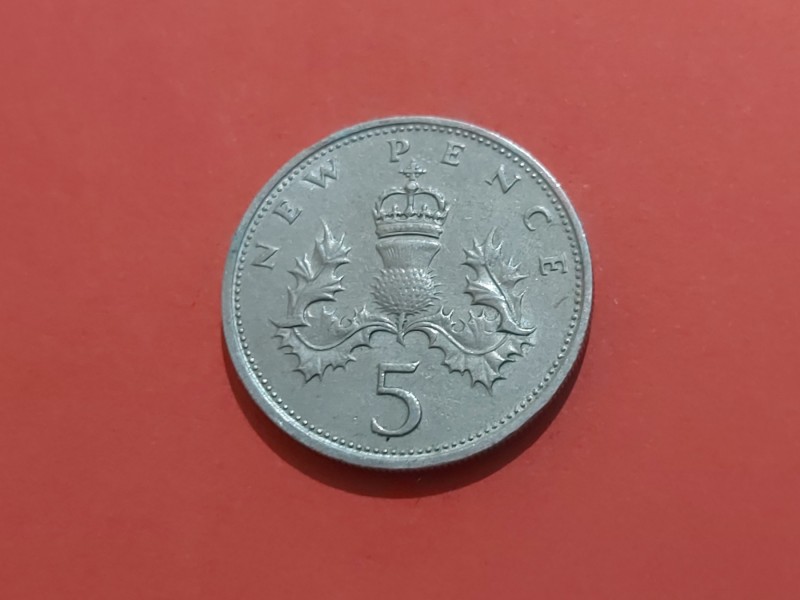 Britanija - 5 pence 1969 god