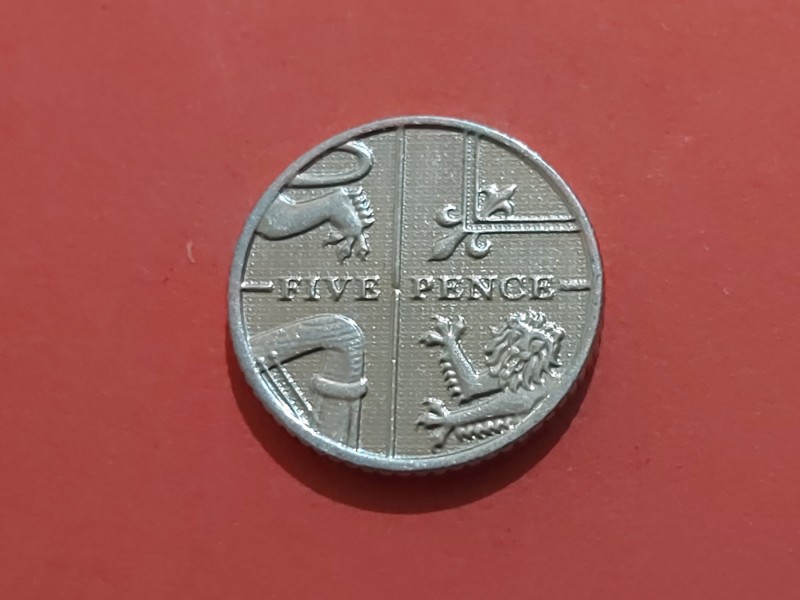 Britanija - 5 pence 2015 god