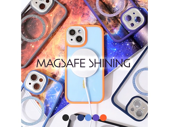 Torbica Magsafe shining za iPhone 13 Pro Max 6.7 tamno plava
