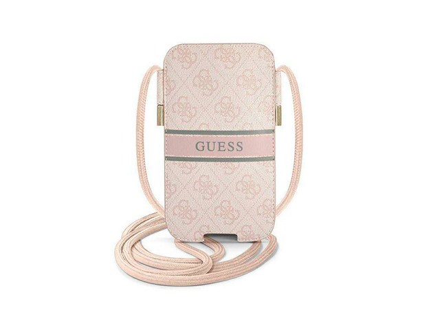 Torbica Guess Pouch PU 4g Stripe 170 mm x 95mm pink (GUPHM4GDPI)