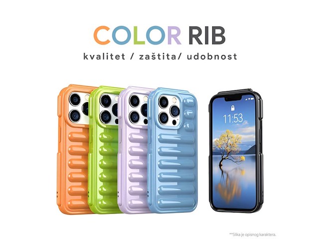 Torbica Color Rib za Samsung S921B Galaxy S24 crna