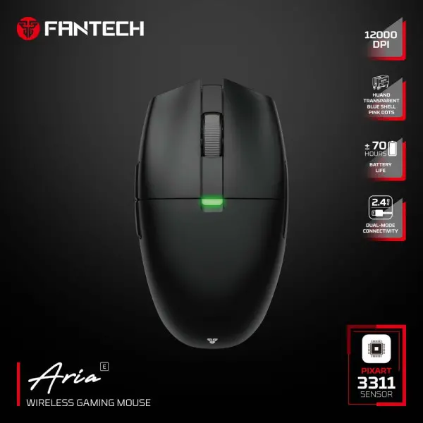 Miš Wireless Fantech XD7E Aria E crni