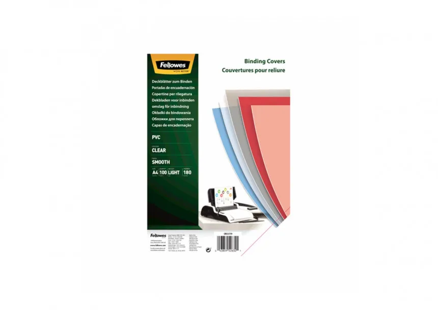 Folija za koričenje FELLOWES 5375901 PVC A4 180mic providna
