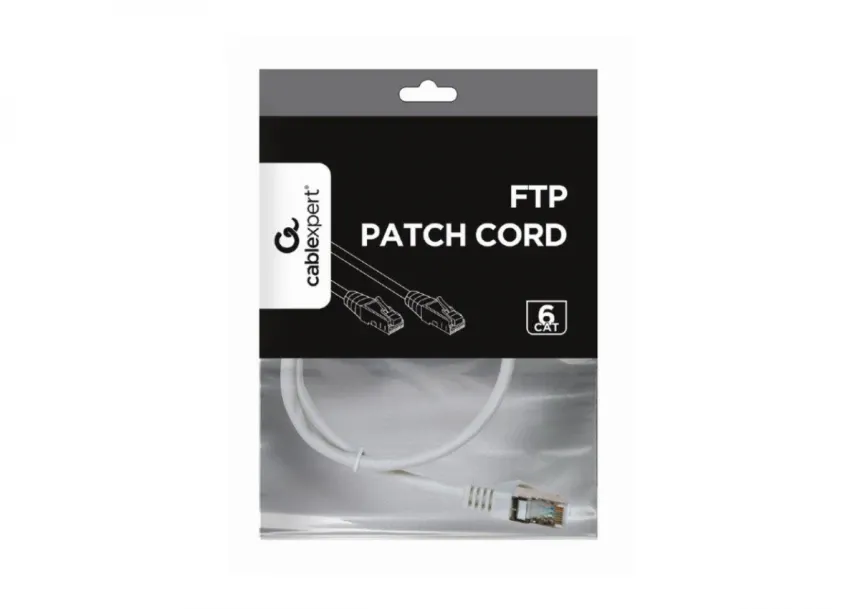 PP6-3M/W Gembird Mrezni kabl, CAT6 FTP Patch cord 3m white