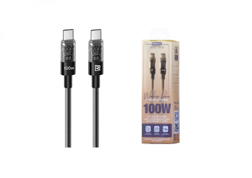 REMAX DATA kabl Walking TIP C na TIP C RC-C162 100W, 1.2m crni