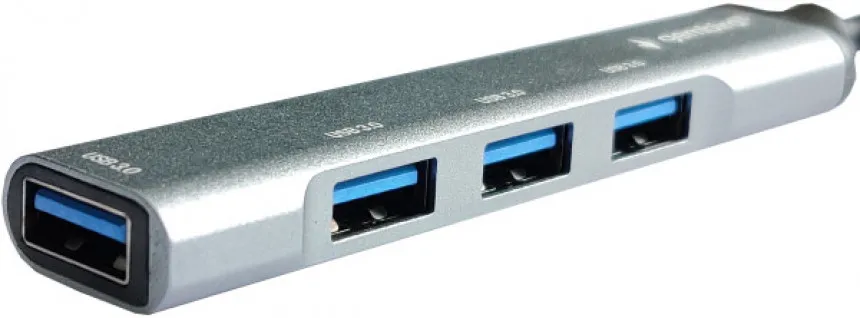 UHB-U3P4-05 ** Gembird 4-port HUB, Type-C+USB 3.0 Aluminum (alt. UHB-U3P4-03 819) 43121