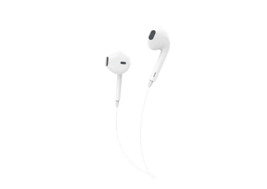 DENMEN DR01 Slušalice- handsfree 3,5mm sa mikrofonom BELE
