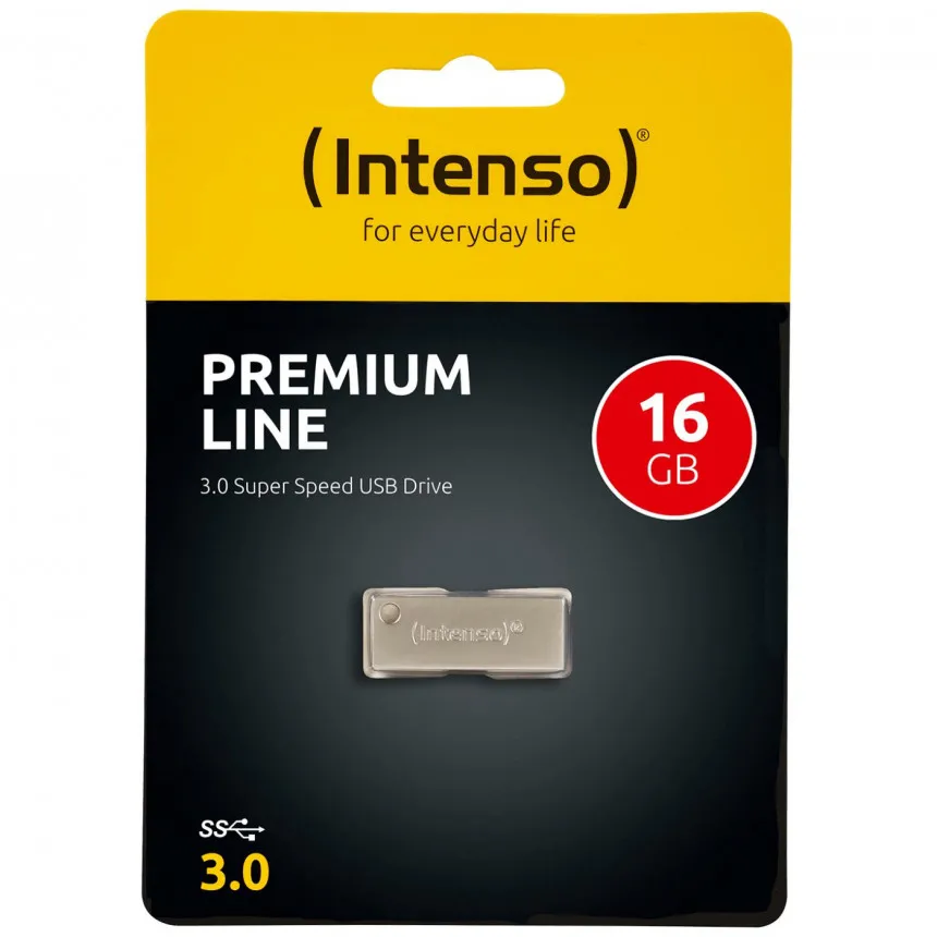 (Intenso) USB Flash 16GB Hi-Speed USB 3.0 up to 100MB/s, Premium Line - USB3.0-16GB/Premium Line