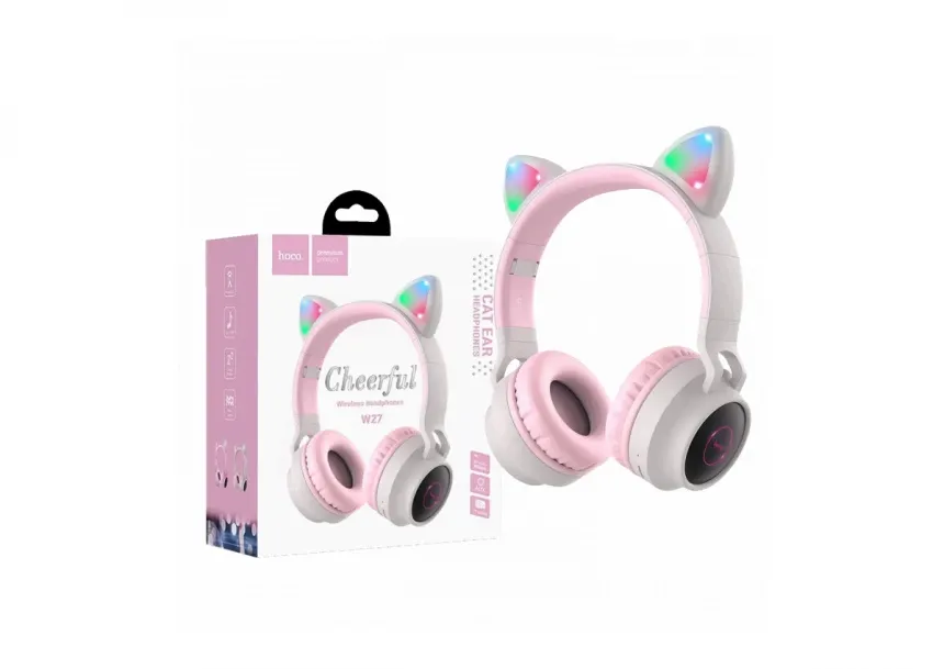 hoco. Bežične stereo slušalice, Bluetooth v5.0, 300mAh - W27 Cat Ear Gray